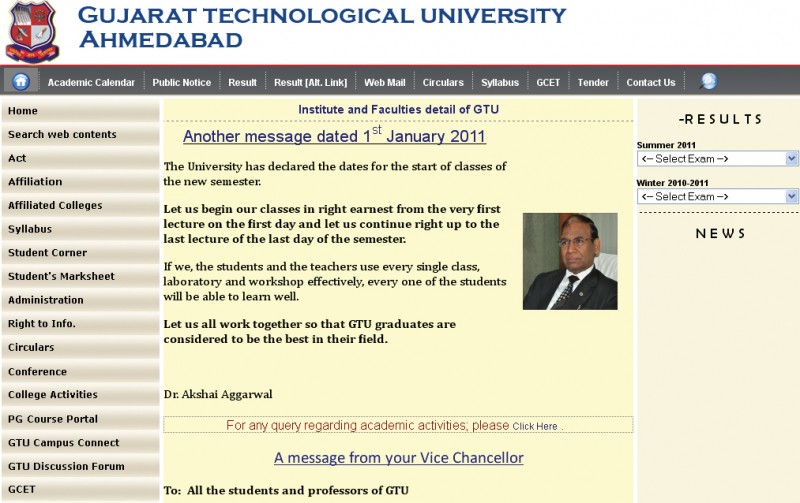 Implementation of IT at Gujarat Technological University - Elets ...