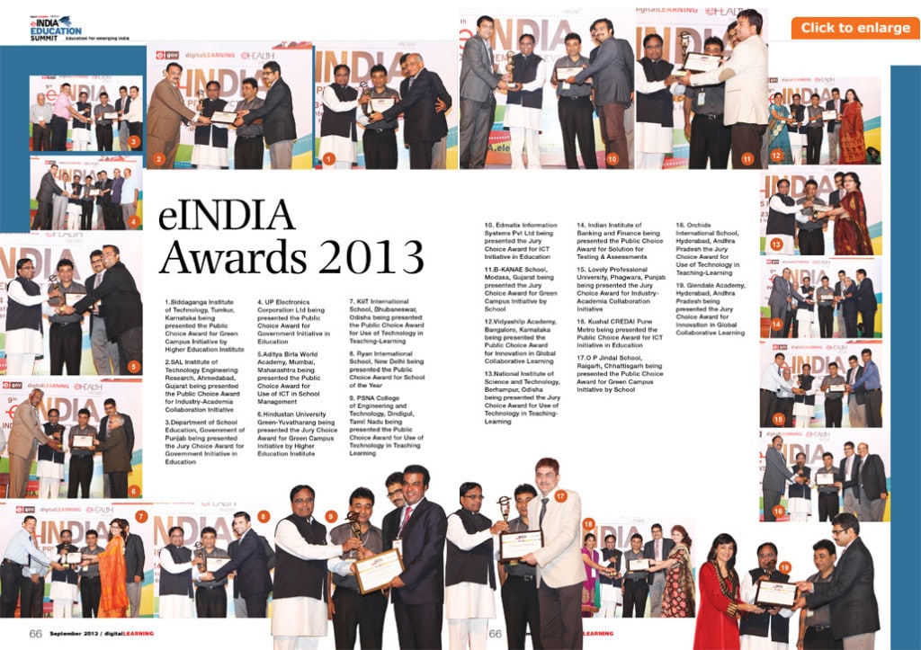 eINDIA Awards 2013 - Elets Digital Learning